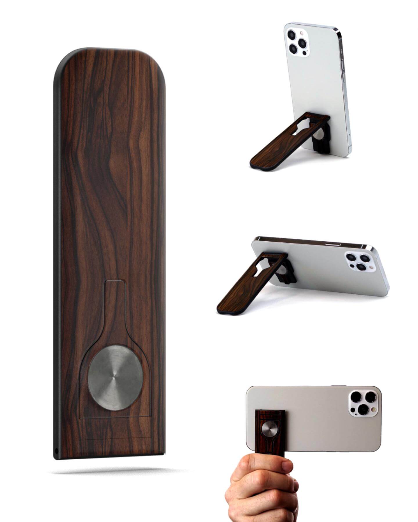 Dark Mahogany | Best Phone Stand & Selfie Stick | Flickstick